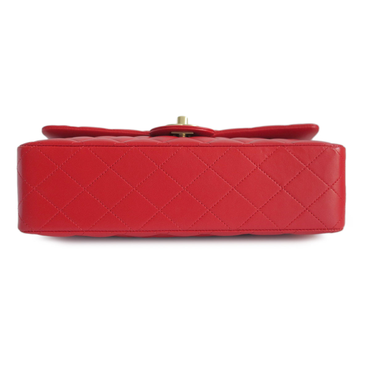 CHANEL Medium Classic Double Flap Bag in Red Lambskin | Dearluxe