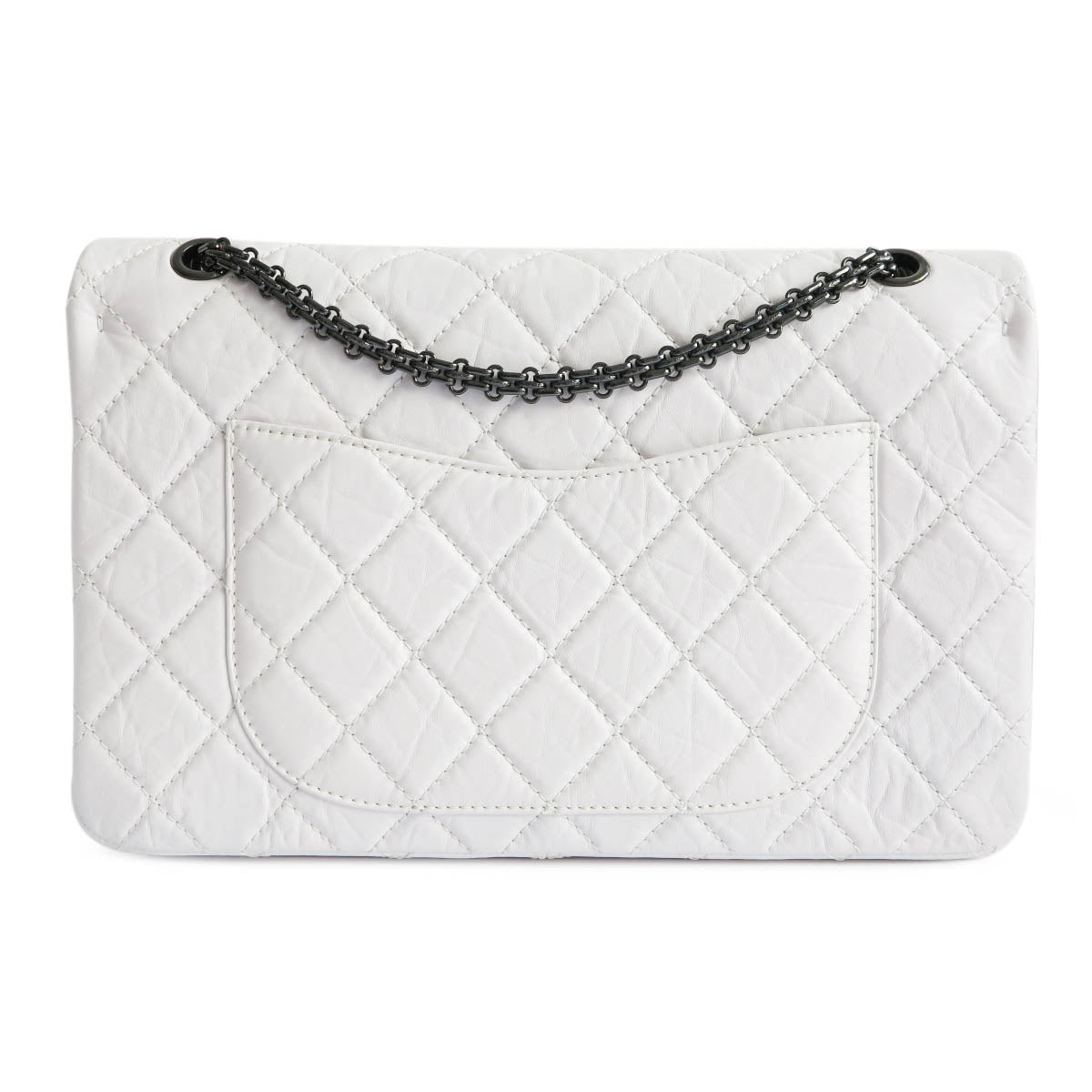 CHANEL 2.55 Reissue Flap Bag Size 227 in White Aged Calfskin – Dearluxe