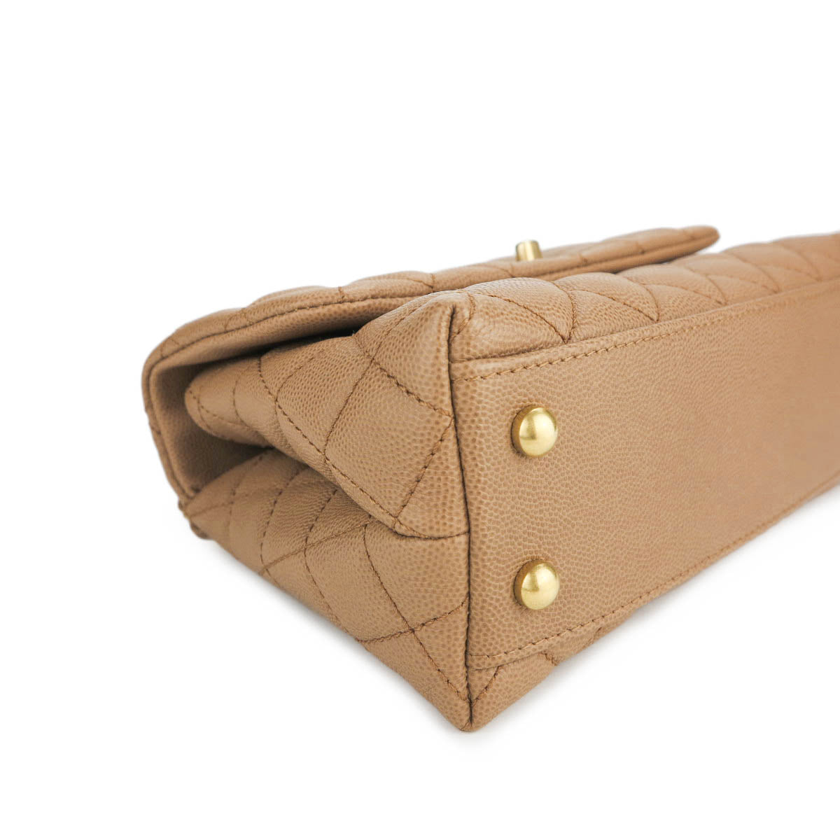 CHANEL Mini Coco Handle Bag with Lizard Handle in Caramel Caviar – Dearluxe