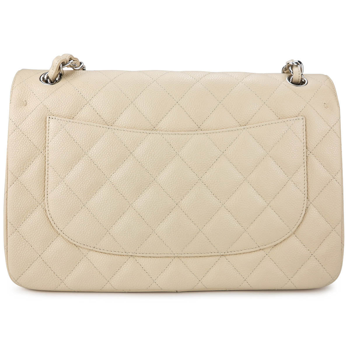 CHANEL Jumbo Classic Double Flap Bag in Beige Clair Caviar | Dearluxe